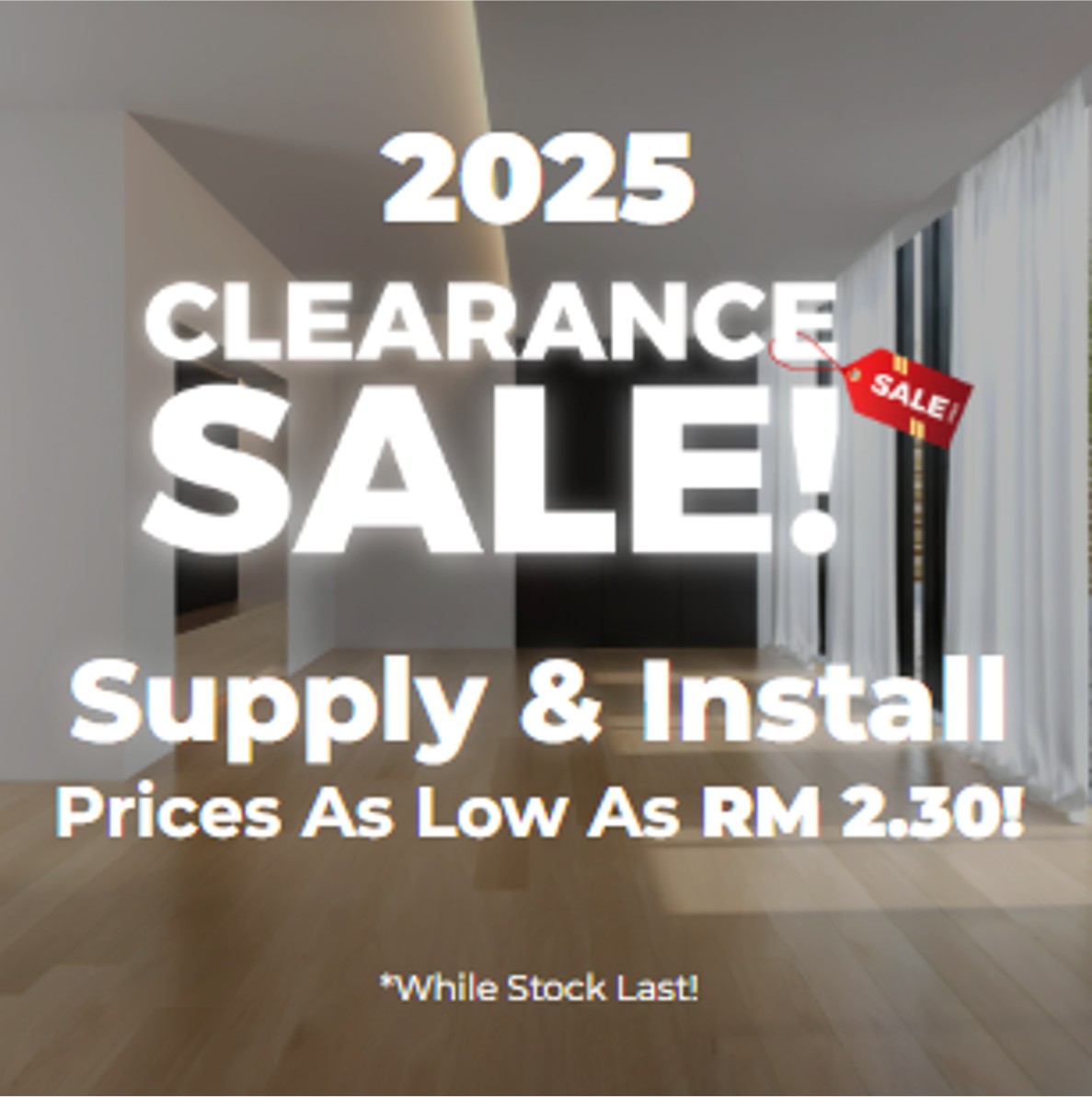 Clearance Sales - Up To 40% OFF Supply & Install!